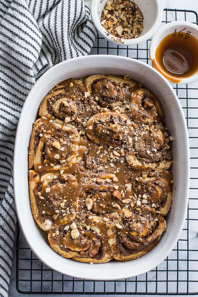 Chocolate Hazelnut Caramel Rolls | Crumb Top Baking