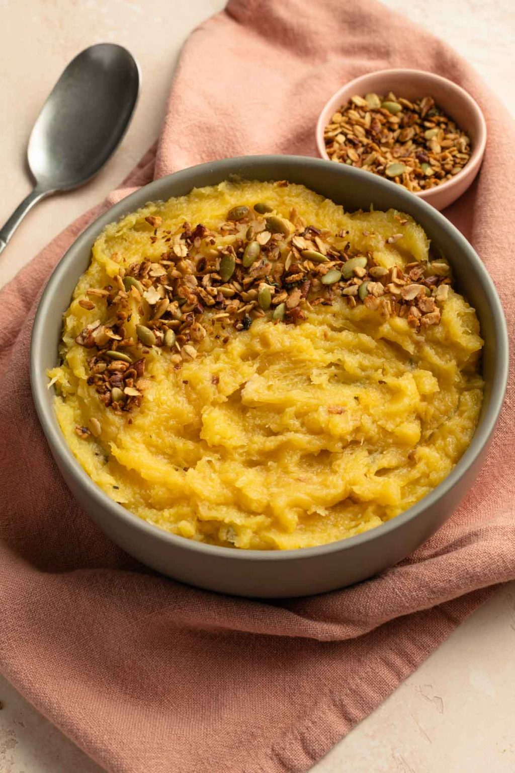 Mashed Acorn Squash - Crumb Top Baking