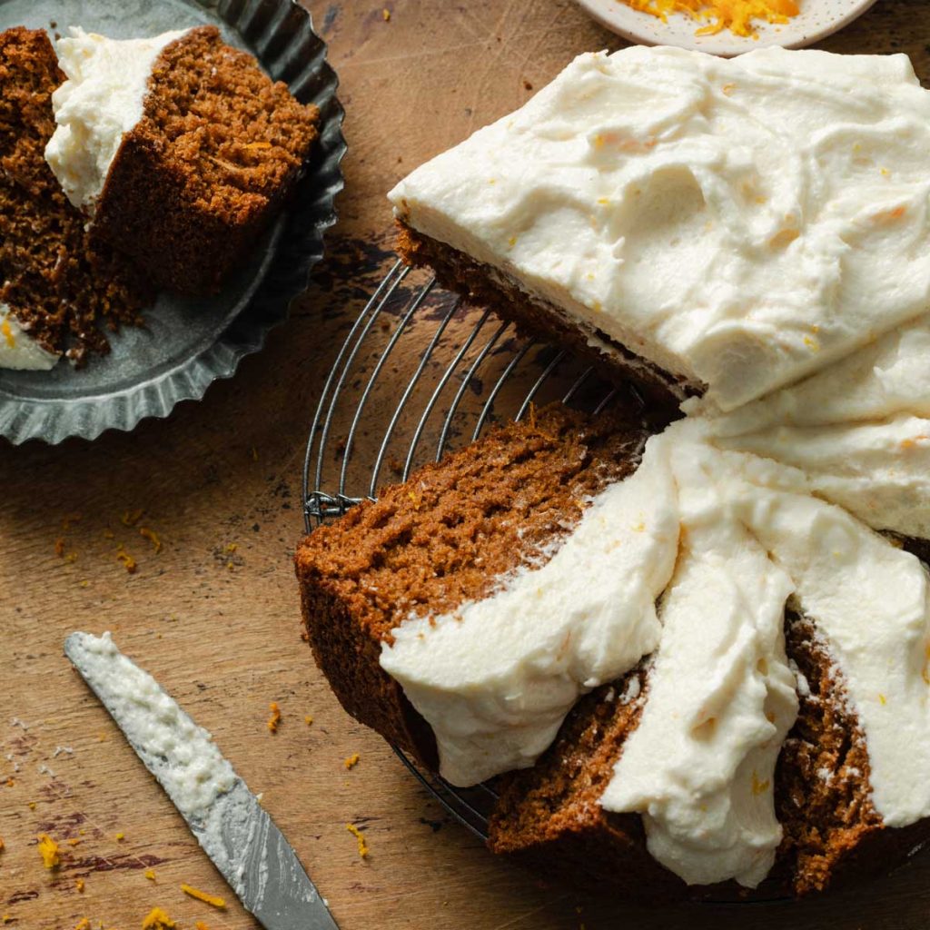 Orange Spice Cake with Cream Cheese Frosting - Crumb Top Baking