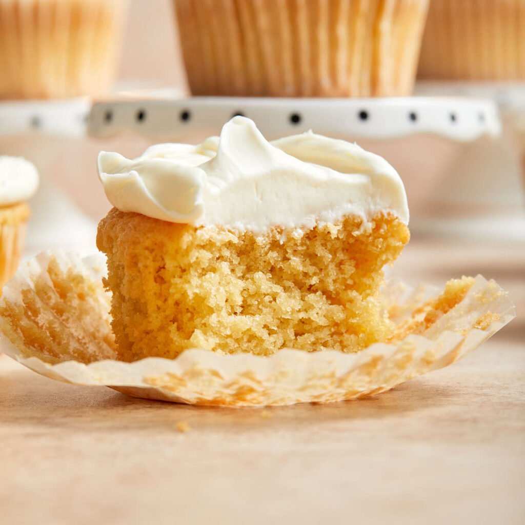 Almond Flour Cupcakes (Vanilla) - Crumb Top Baking