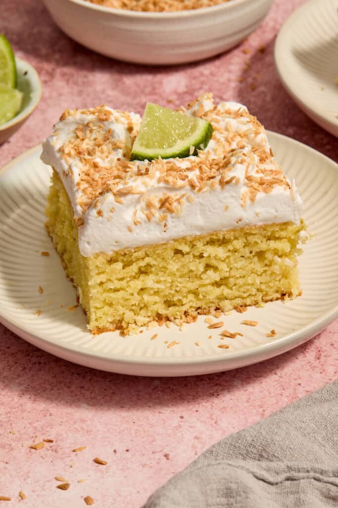 Almond Flour Coconut Lime Cake - Crumb Top Baking