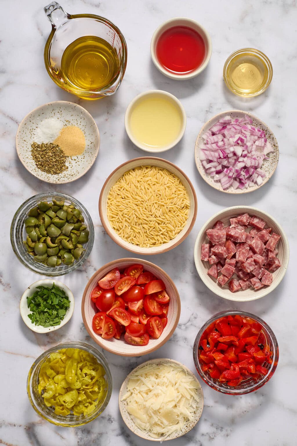 Italian Orzo Salad with Tangy Italian Dressing - Crumb Top Baking